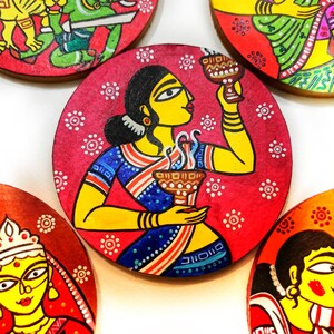 Hand-painted Bengali Theme Wall Plates, Kolkata Decor, Set of 5 - Etsy