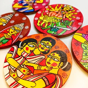 Hand-painted Bengali Theme Wall Plates, Kolkata Decor, Set of 5 - Etsy