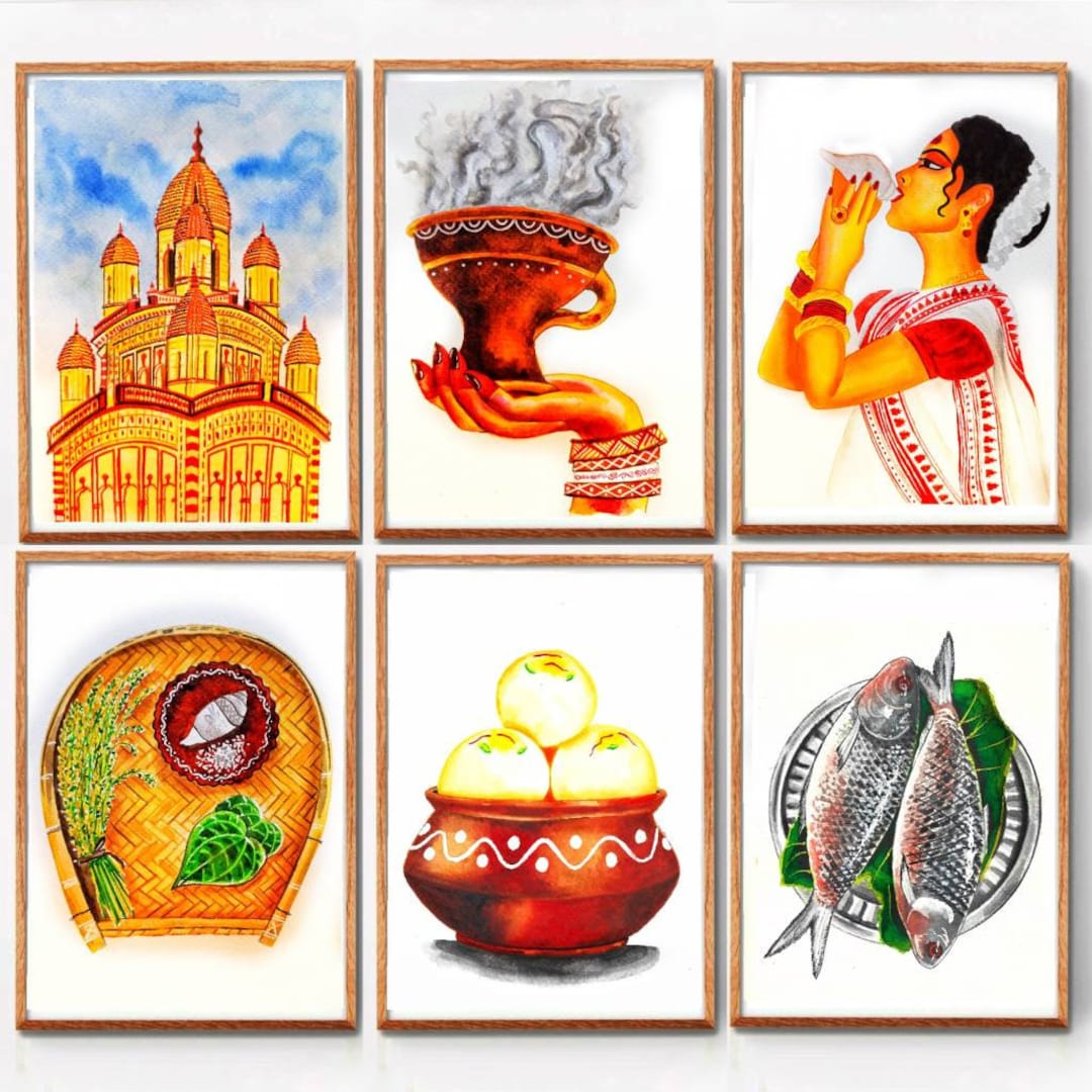 Kolkata Wall Art, Bengali Food Art, Dhunuchi, Kolkata Painting, Bengali ... Kolkata Wall Art, Bengali Food Art, Dhunuchi, Kolkata Painting, Bengali ...