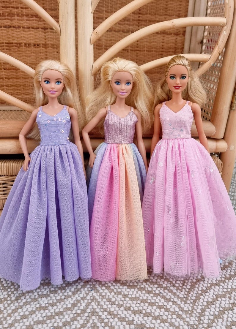 Ball Gowns to Fit Fashion Doll 12 Inch ~ Handmade - Etsy