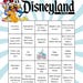Disneyland Bingo Game- Digital Download Print at Home - Etsy