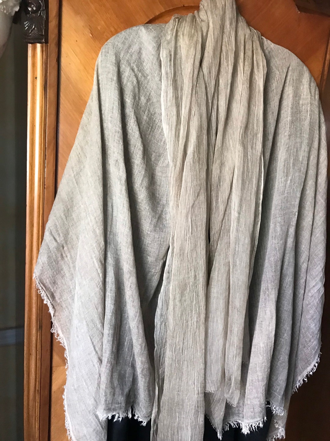 Austrian Raw Linen Silk Scarf / Table Cloth - Etsy