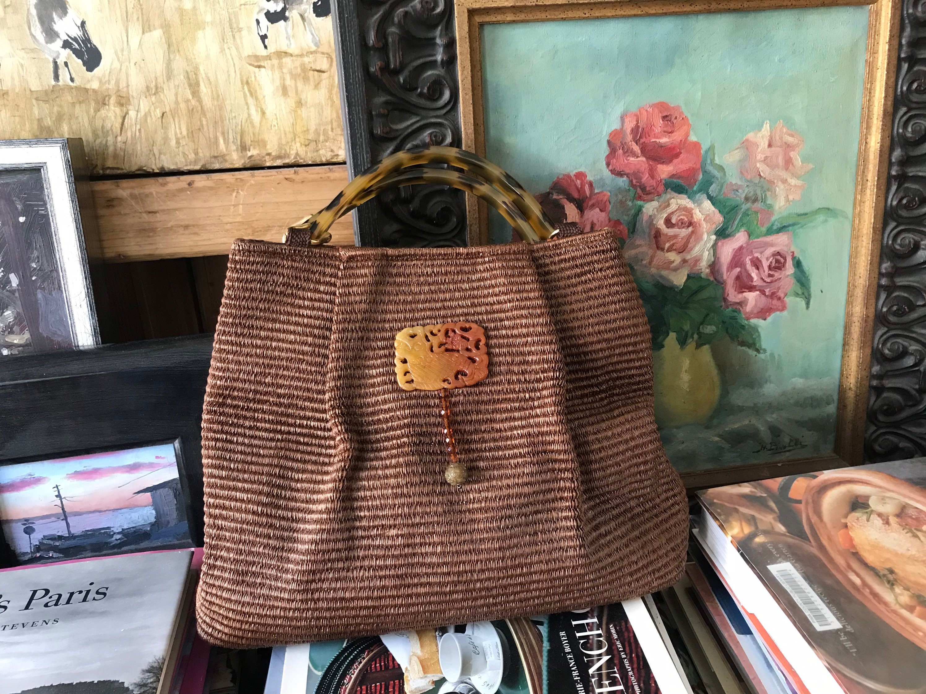 Sharon Chiang Designer Handmade Straw Bag on Sale - Etsy