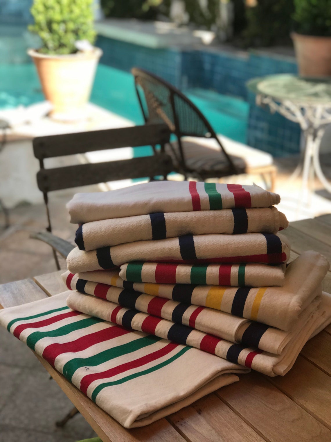 Basque Linen Hand Woven Table Cloth Red/blue Jacquard Weave 63 - Etsy