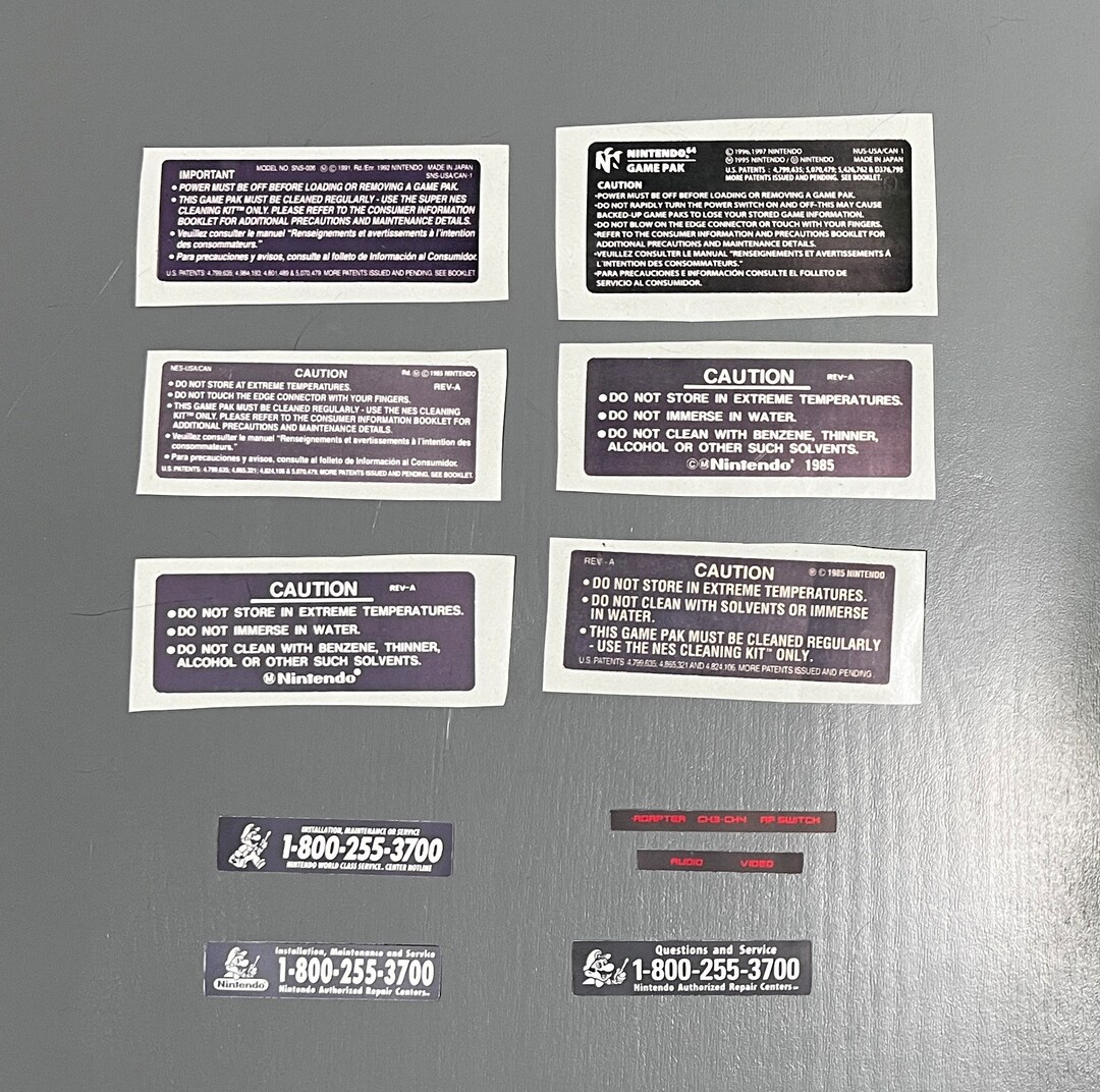 Nintendo Labels - Etsy
