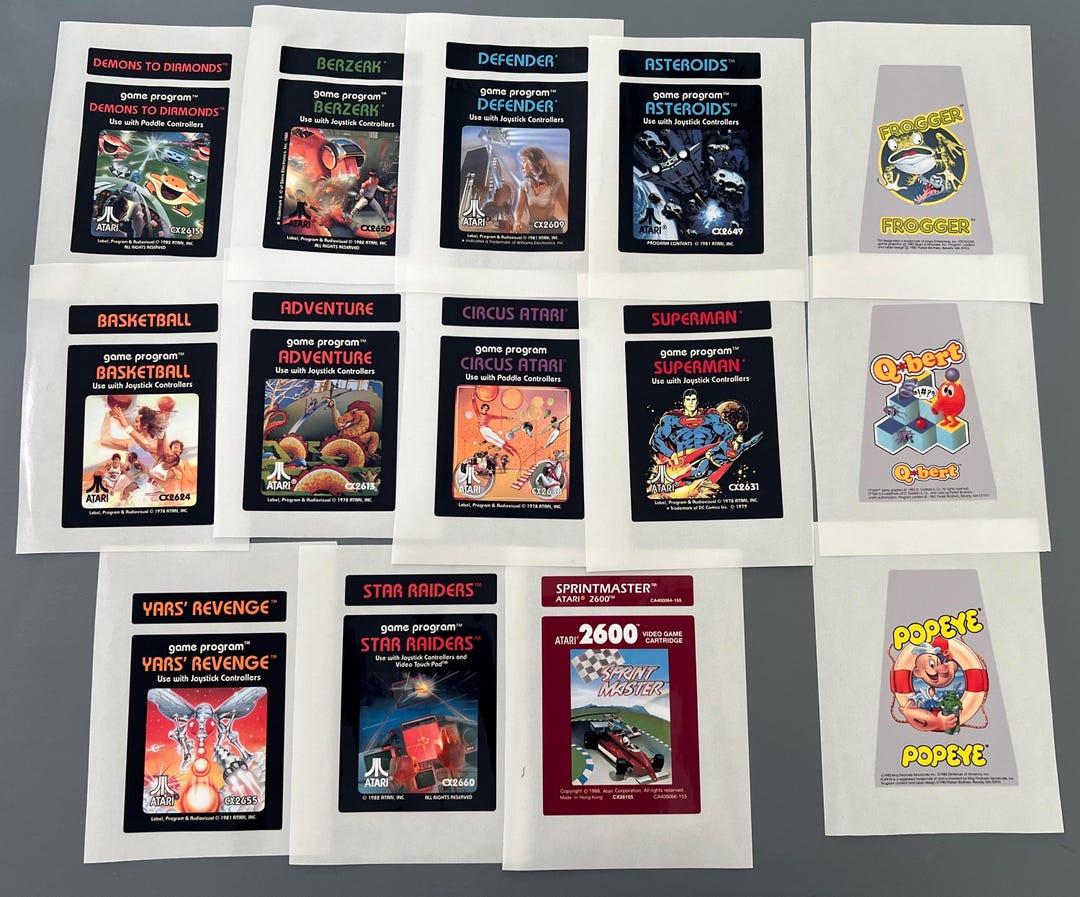 Atari 2600 Picture Labels - Etsy