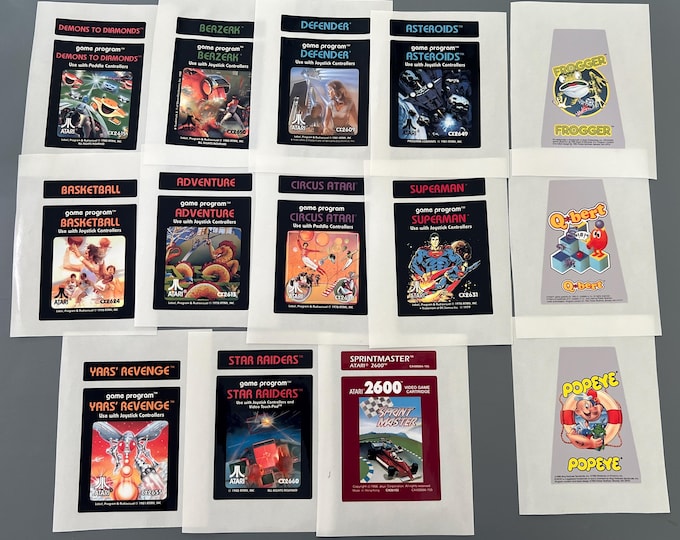 Atari 2600 Picture Labels - Etsy