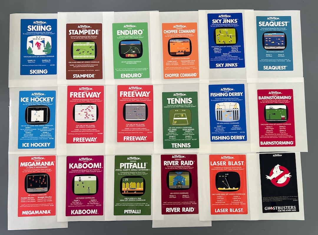 Atari 2600 Activision Labels - Etsy
