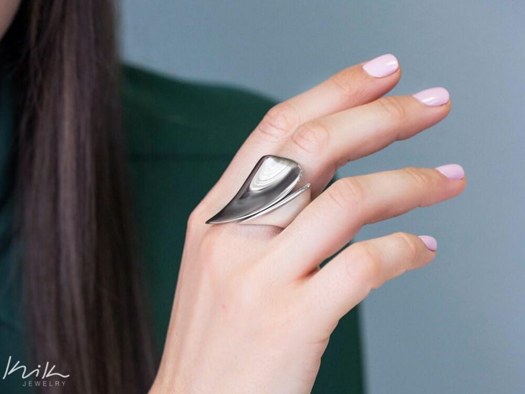 Spectacular Designer Ring, Modern Silver Ring, Futuristic Jewelry ...