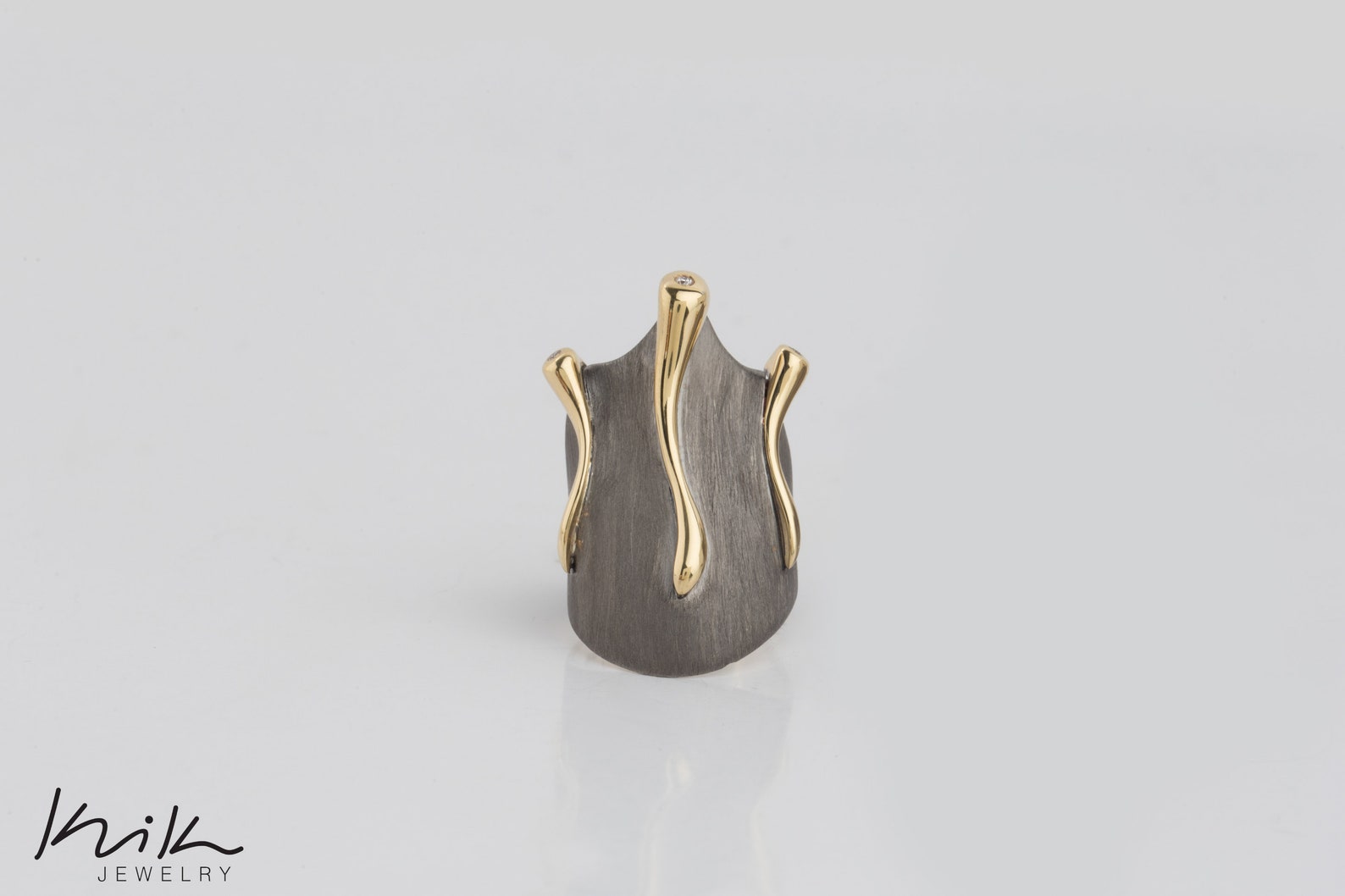 Contemporary Ring Sculptural Ring Silver Wide Band Artistic - Etsy