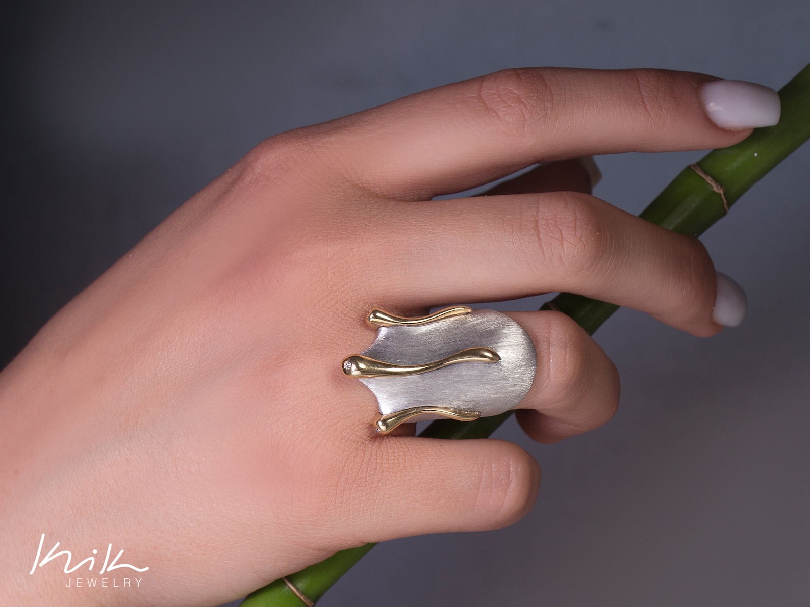 Contemporary Ring, Sculptural Ring, Silver Wide Band, Artistic Jewelry ...
