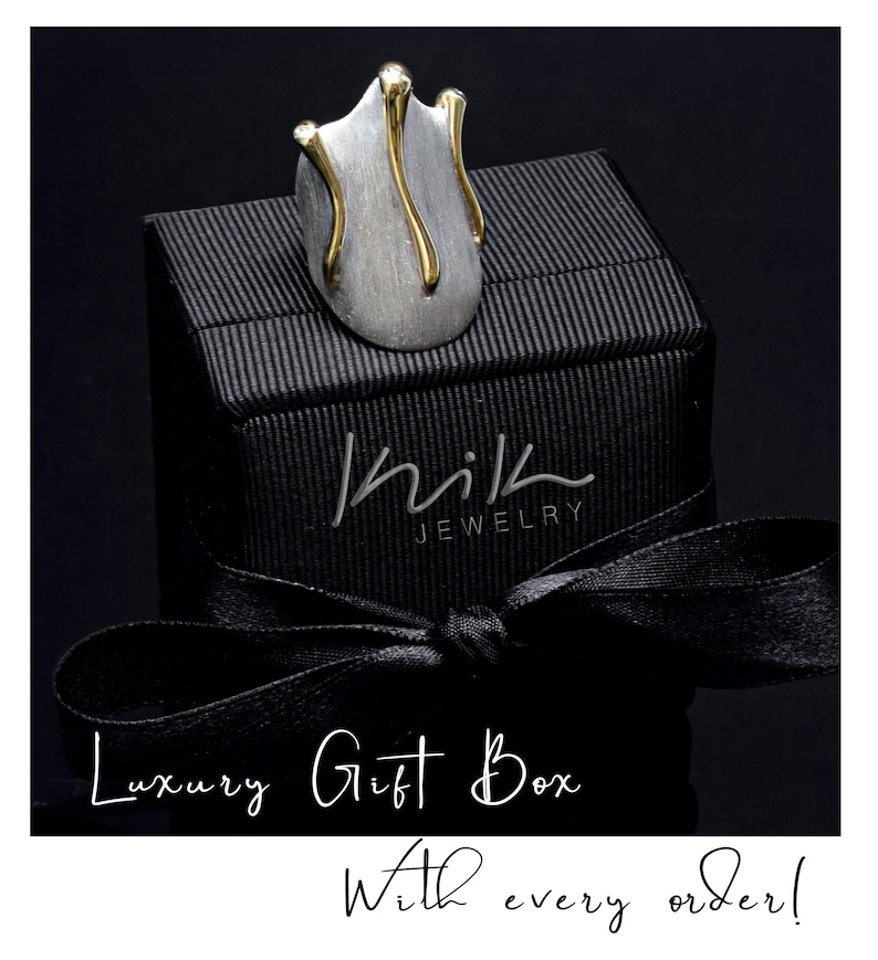 Contemporary Ring Sculptural Ring Silver Wide Band Artistic - Etsy