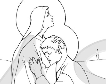 St Monica Coloring Page - Etsy