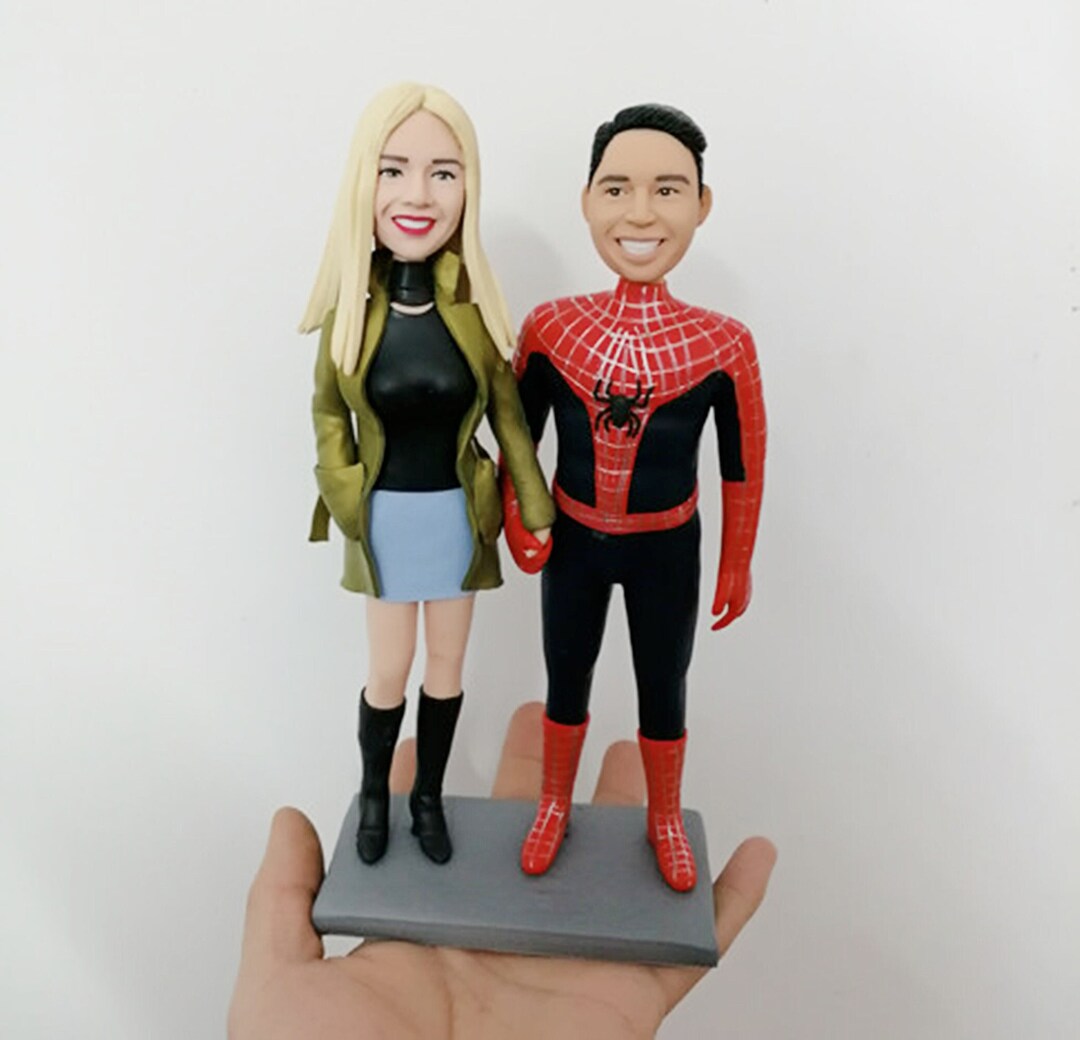 Custom Cake Topper Couple Bobblehead Cake Topper Wedding Cake Topper ...