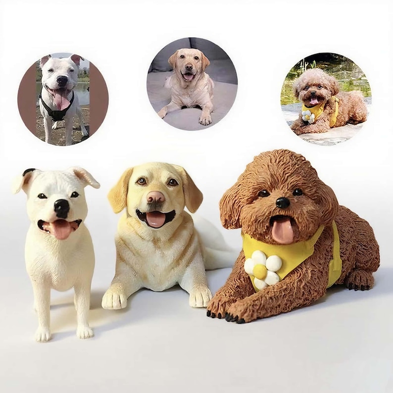 Custom Pet Figurine From Photo, Personalized Pet Statue, Realistic Dog ...