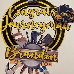 Carpenter Cake Topper, Tools and Hardware, Lumberman, Theme Cake Topper ...