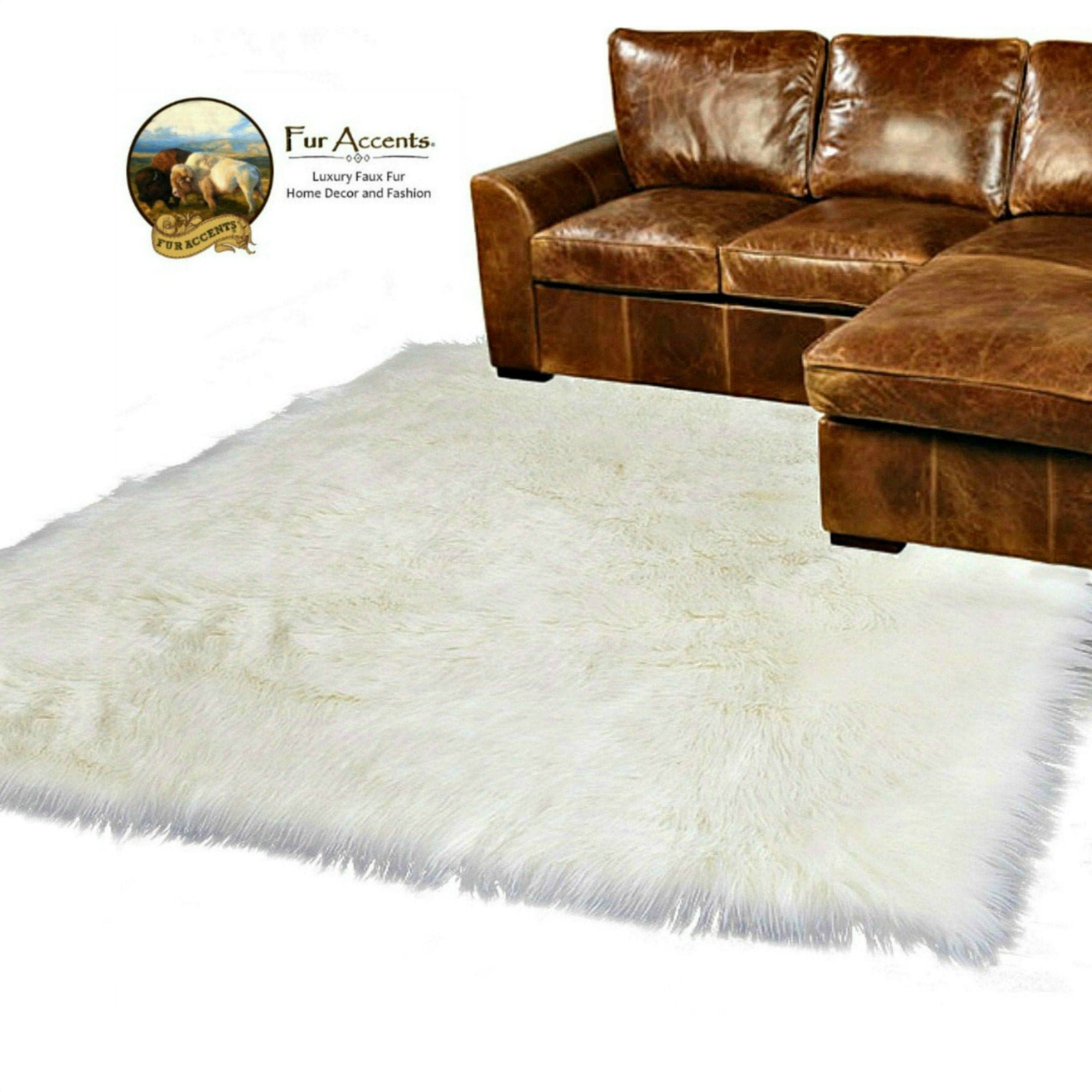 Plush White Shag Area Rug - High Density - Durable - Easy Care ...
