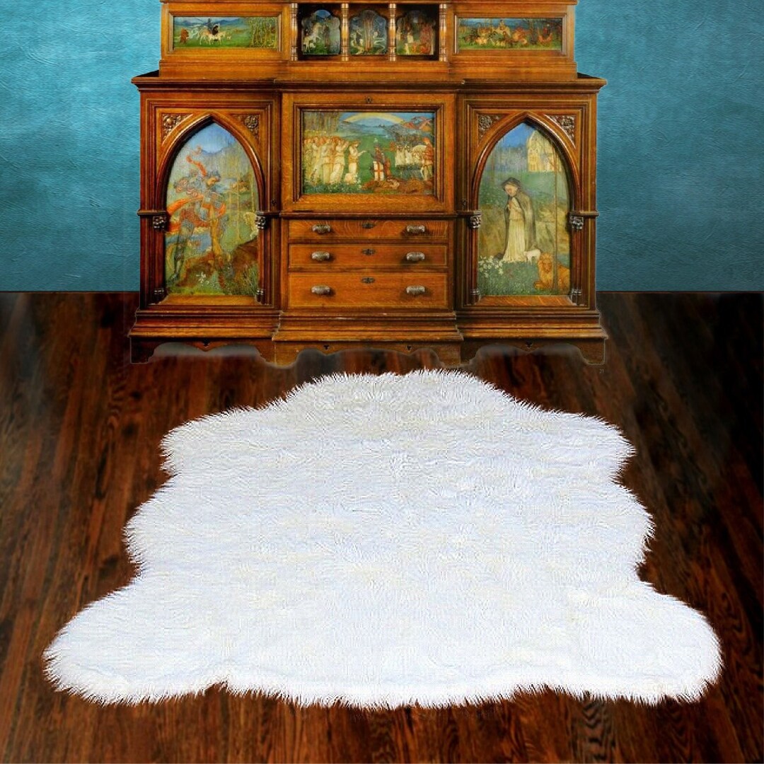 Extraordinary White Shag Rug - Faux Fur Area Rug - Shaggy Thick Shag ...