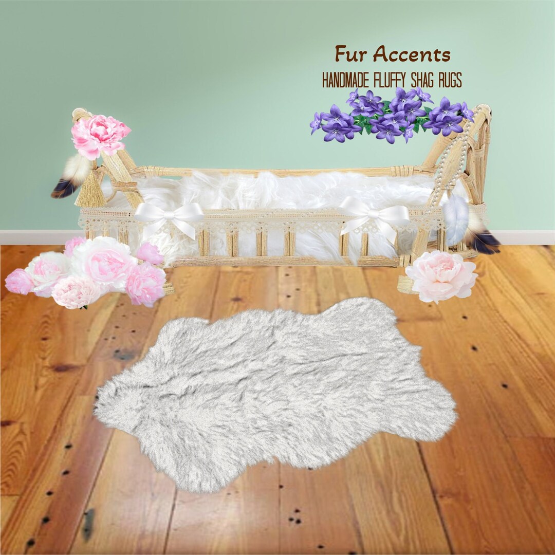 Extraordinary White Shag Rug - Faux Fur Area Rug - Shaggy Thick Shag ...
