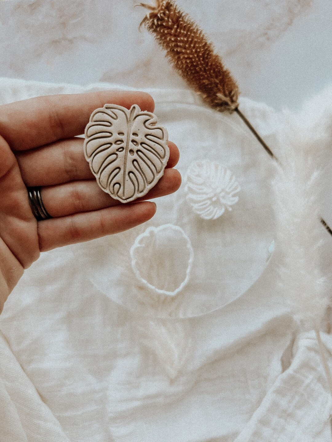 Monstera Leaf Cutter, Polymer Clay Cutter, Monstera Stamp, Boho Clay ...