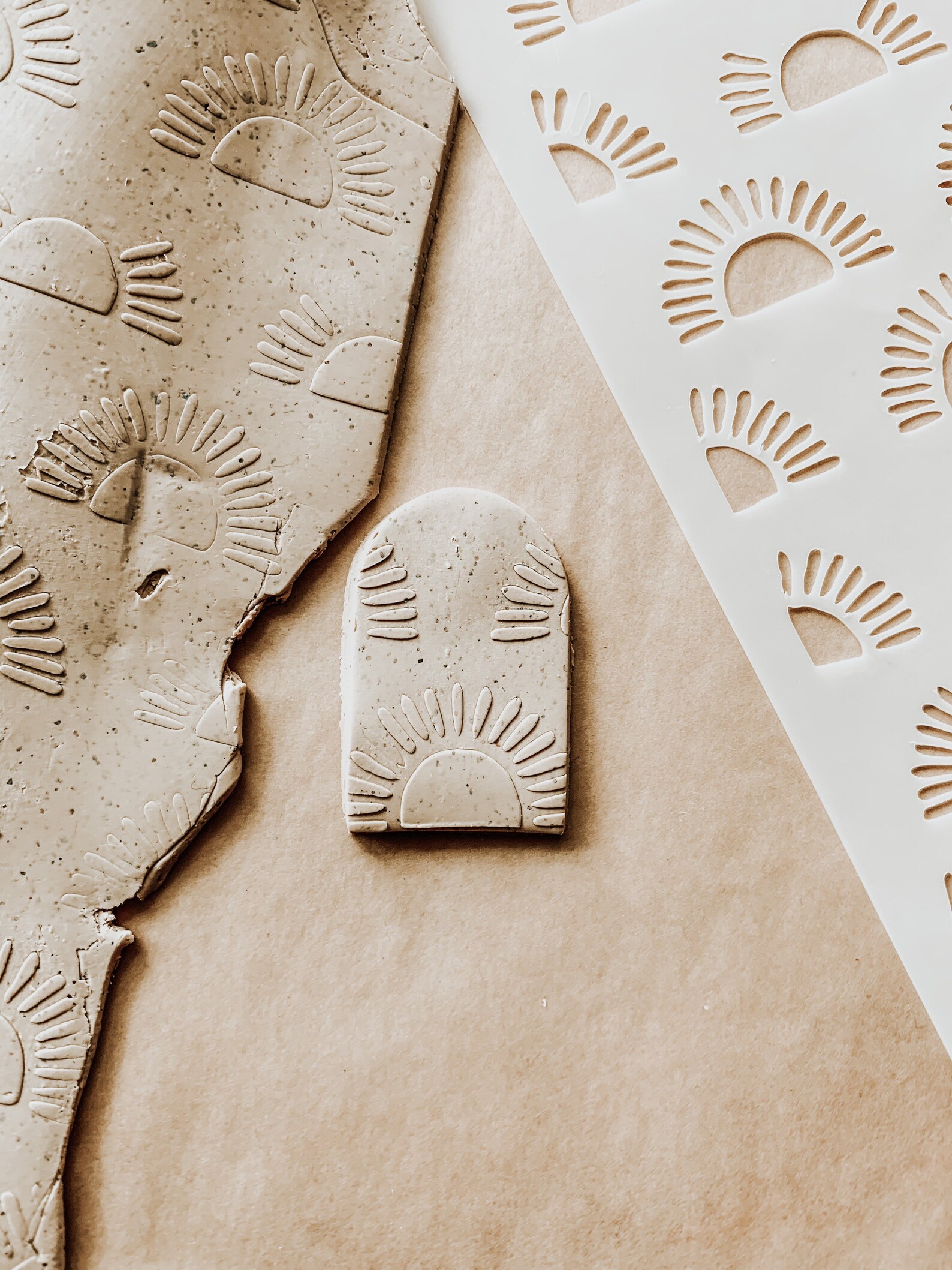 Clay Stencil Texture Sheet Sun Stencil Paint Stencil | Etsy