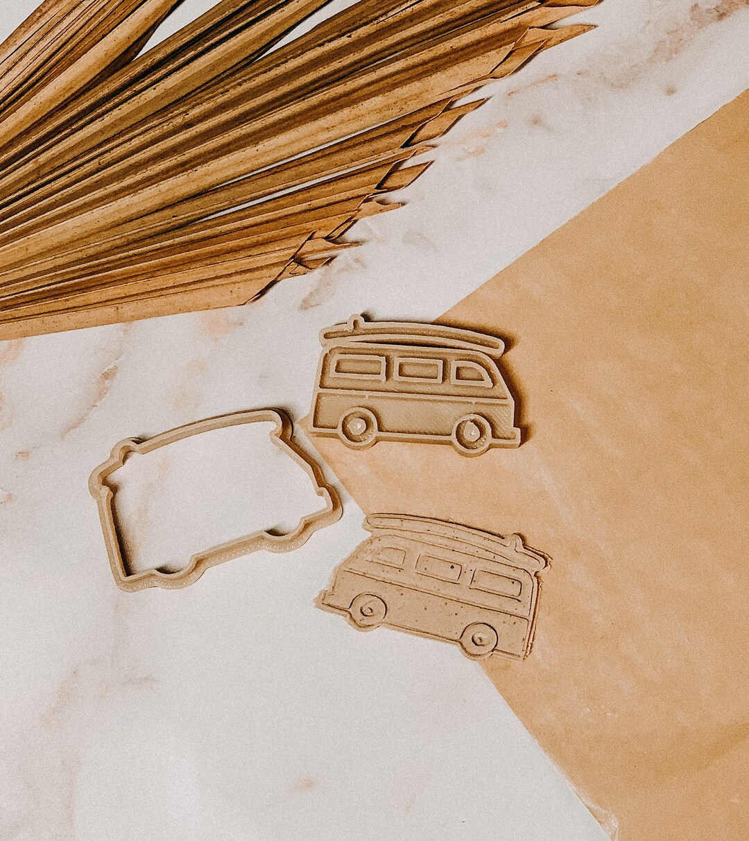 Surfer Van Clay Stamp Cutter, Polymer Clay Stamp, Clay Stamp, Clay ...