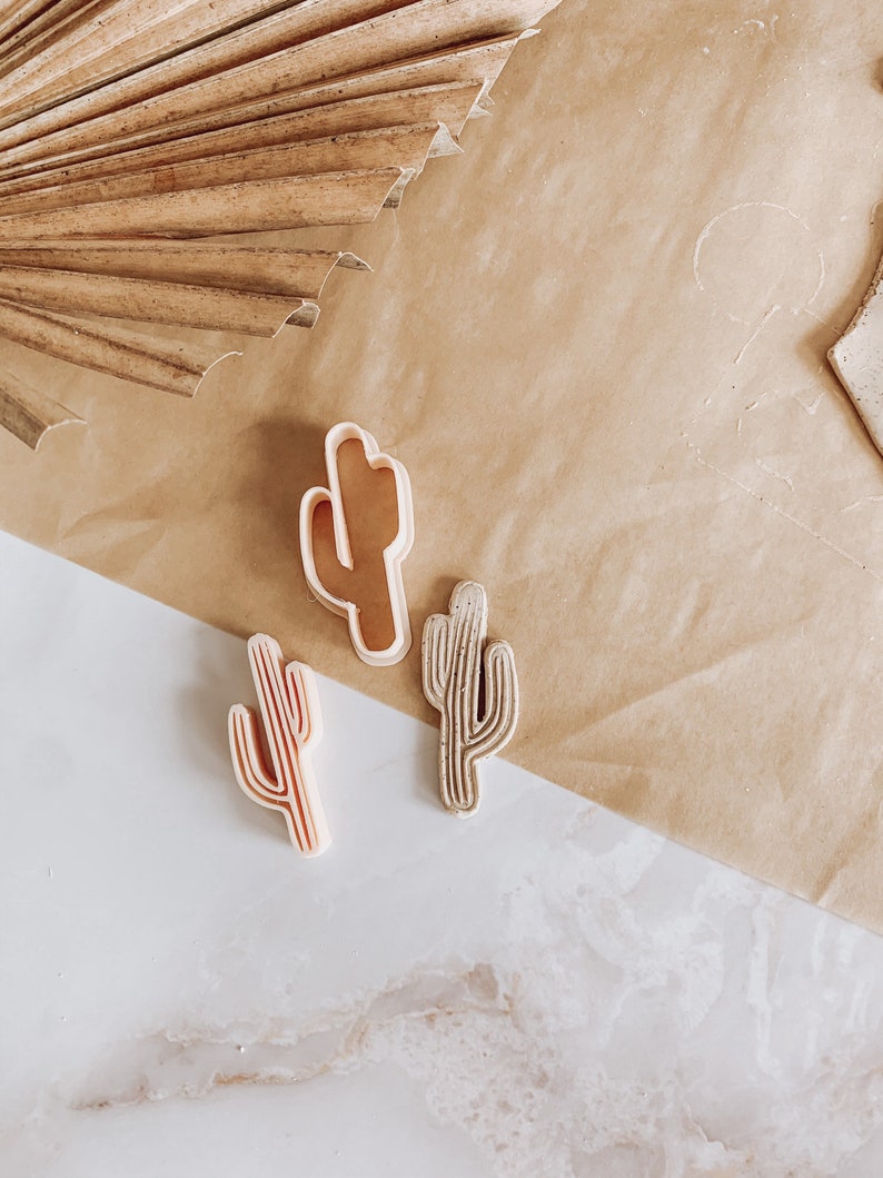 Cactus Cutter Polymer Clay Cutter Cactus Stamp Imprint - Etsy