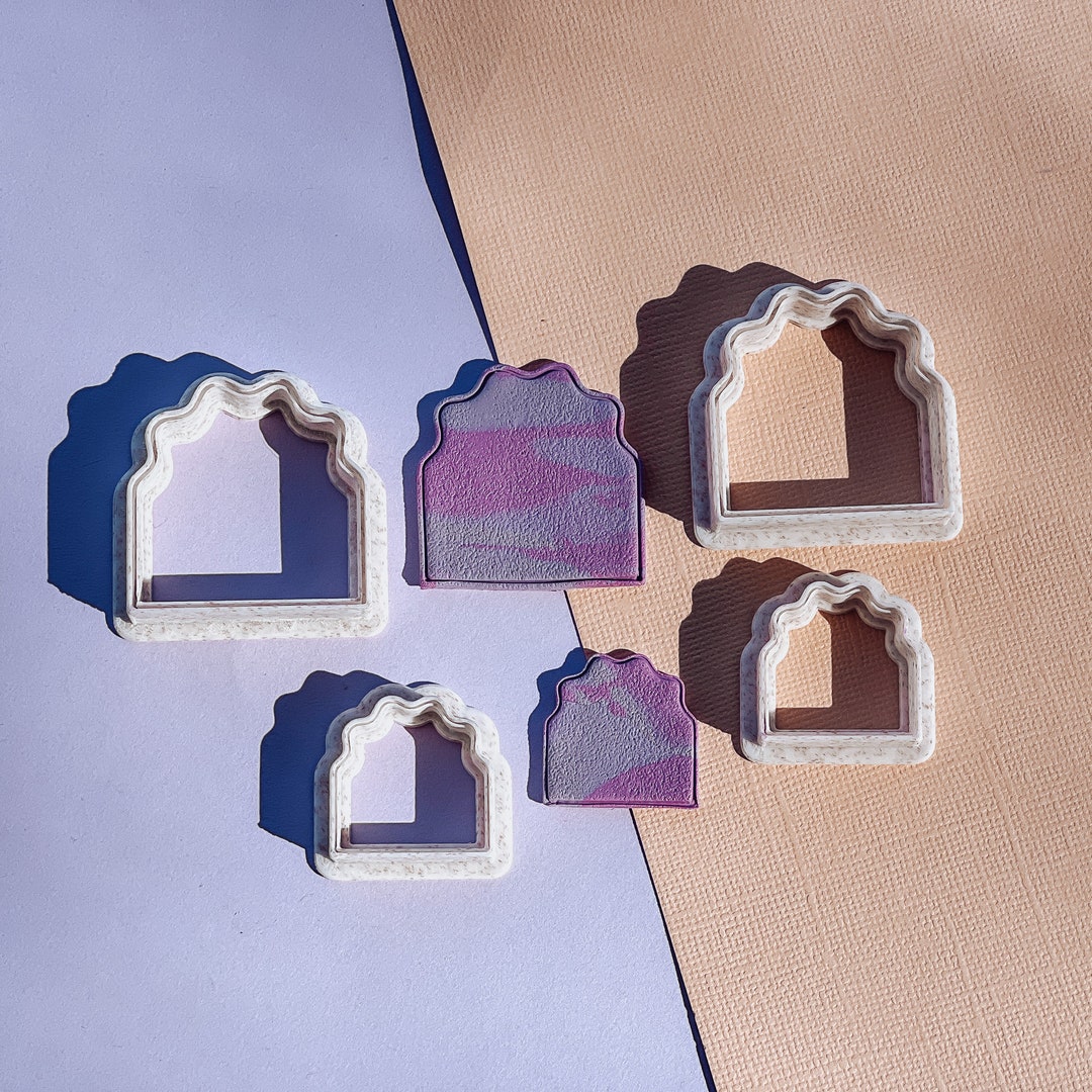 Funky Arch Clay Cutters, Wavy Arch Polymer Clay Cutter, Retro Cutter ...