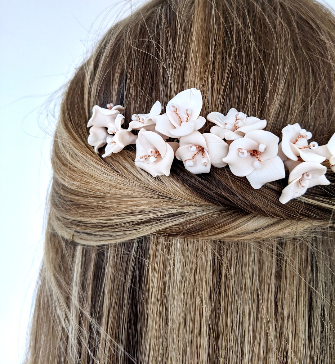 Clay, Lily, Flower Bridal Headpiece, Headband / Short - Etsy