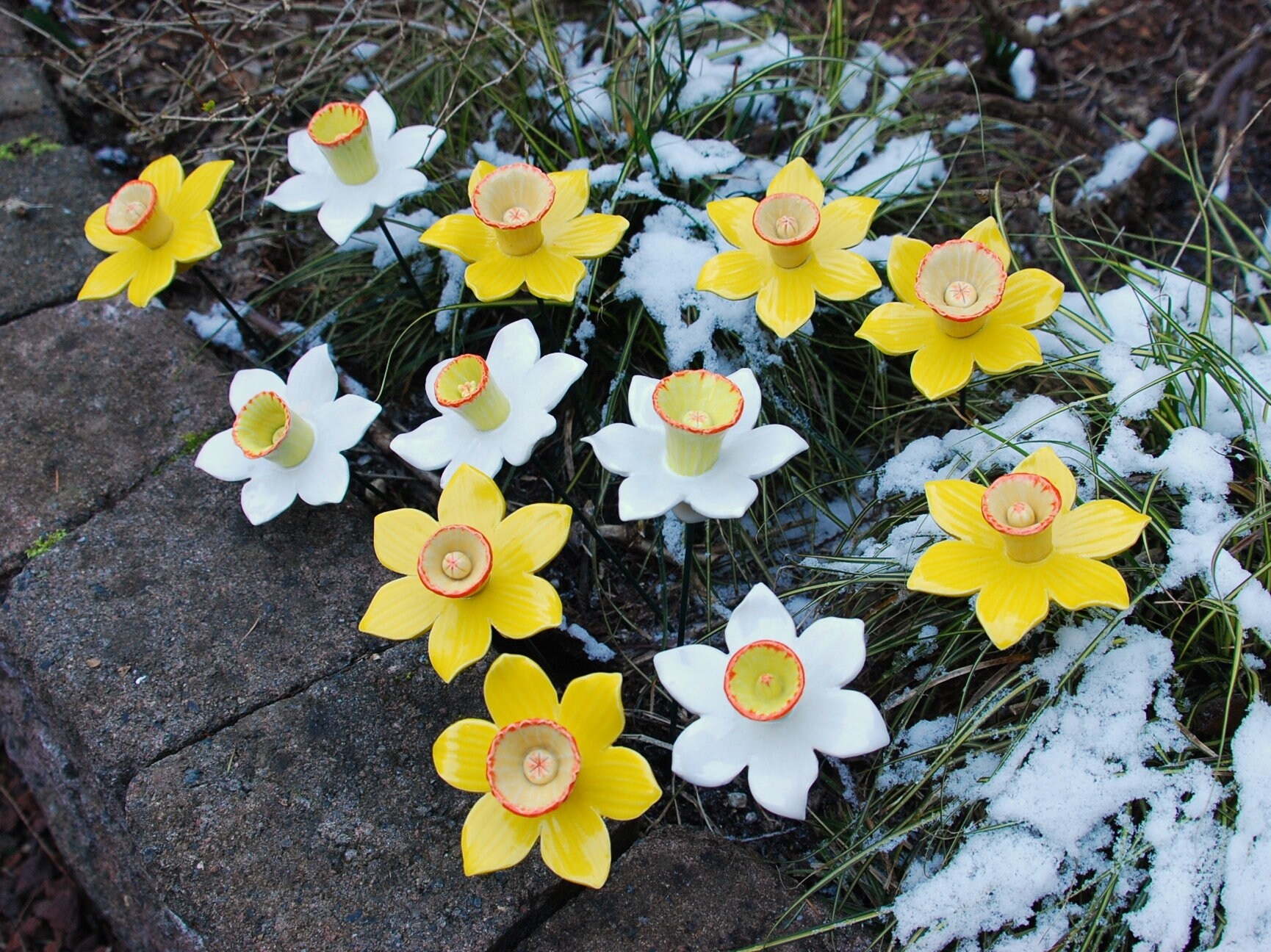 Daffodil (1 Pc), Porcelain Daffodil, Porcelain Flowers Handmade ...