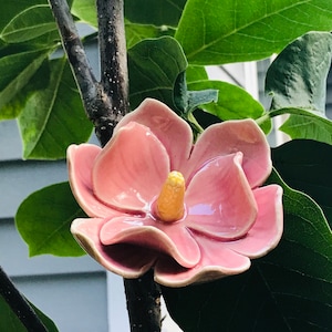 Pink Magnolia, (1 Pc), Magnolia, Pale Pink, Dusty Pink, Ceramic ...
