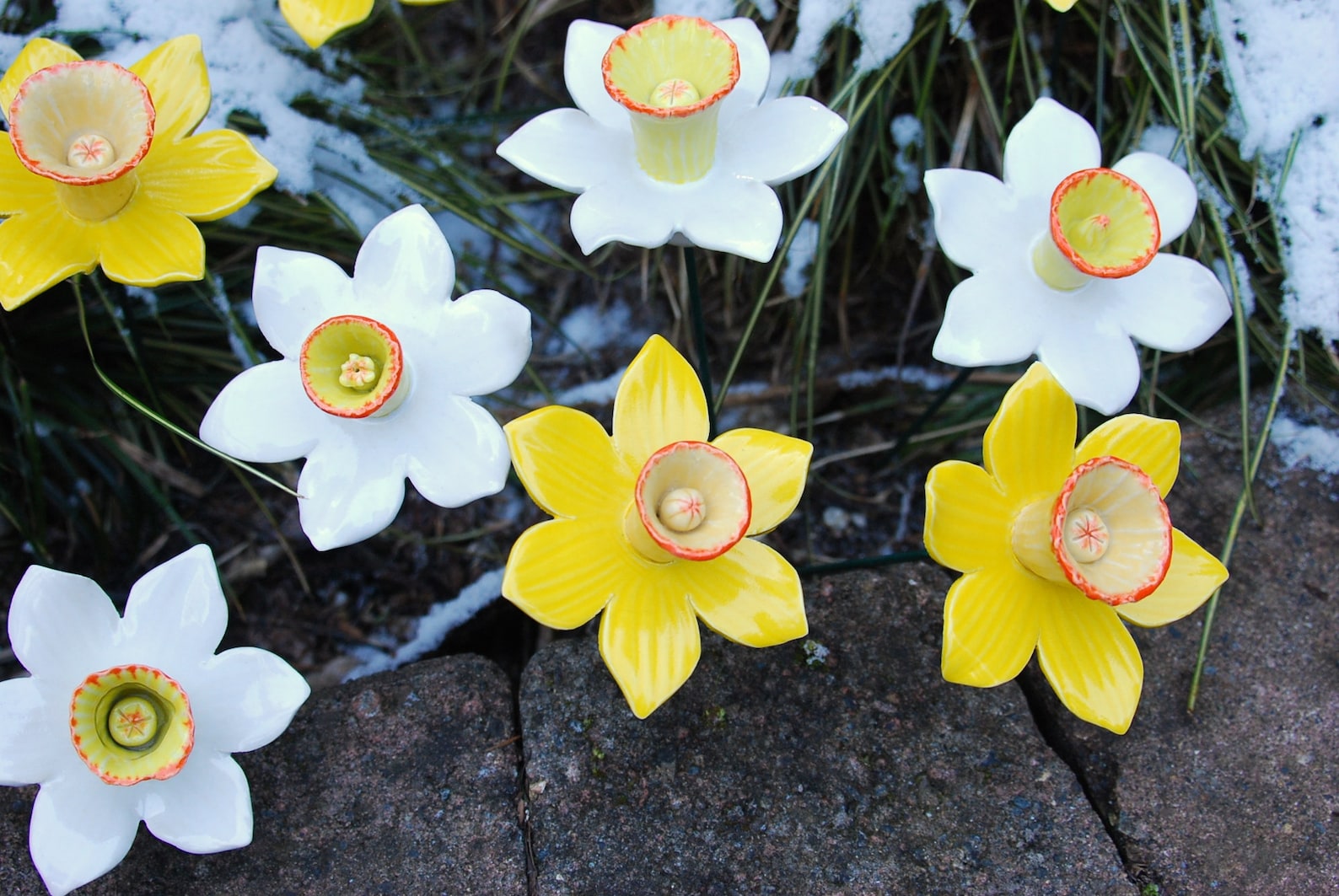 Daffodil (1 Pc), Porcelain Daffodil, Porcelain Flowers Handmade ...