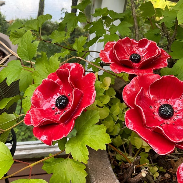 Ceramic Poppy - Etsy