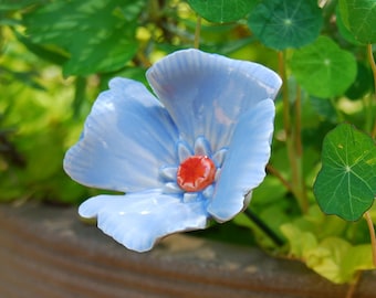 Ceramic Pod Garden Stake Poppy Seed Ceramic Garden - Etsy UK