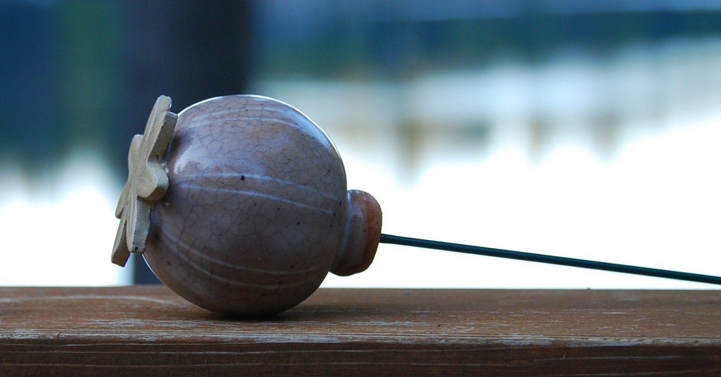 Poppy pods Set of 2 Ceramic poppy Ceramic flowers Garden | Etsy