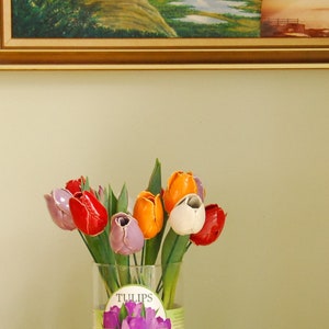 Tulip, (1 Pc), Ceramic Tulip, Handmade Tulip, Porcelain Tulip, Ceramic ...