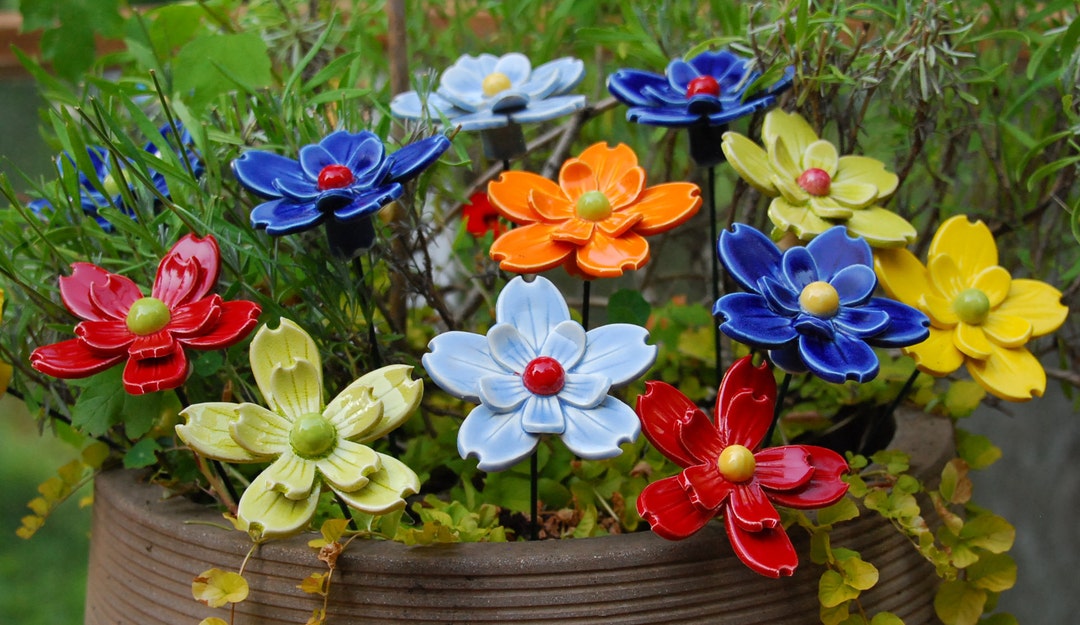 Porcelain Flower (1 Pc), Ceramic Flower, Handmade Flowers, Garden ...