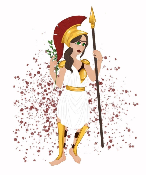 Athena Cartoon Drawing