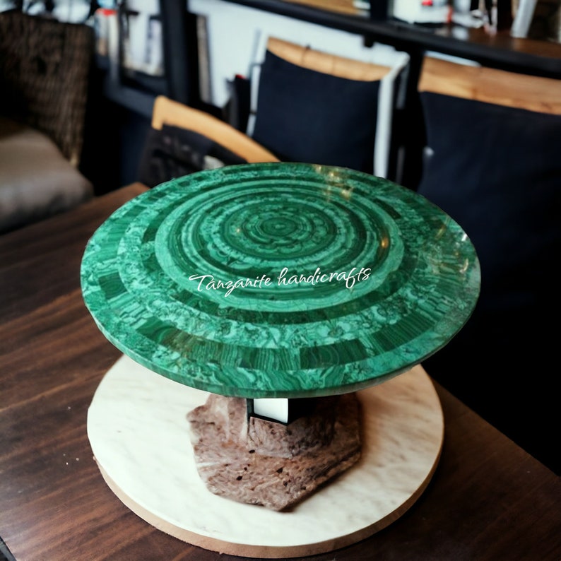 Green Malachite Table Top, Malachite Coffee Table, Malachite Side Table ...