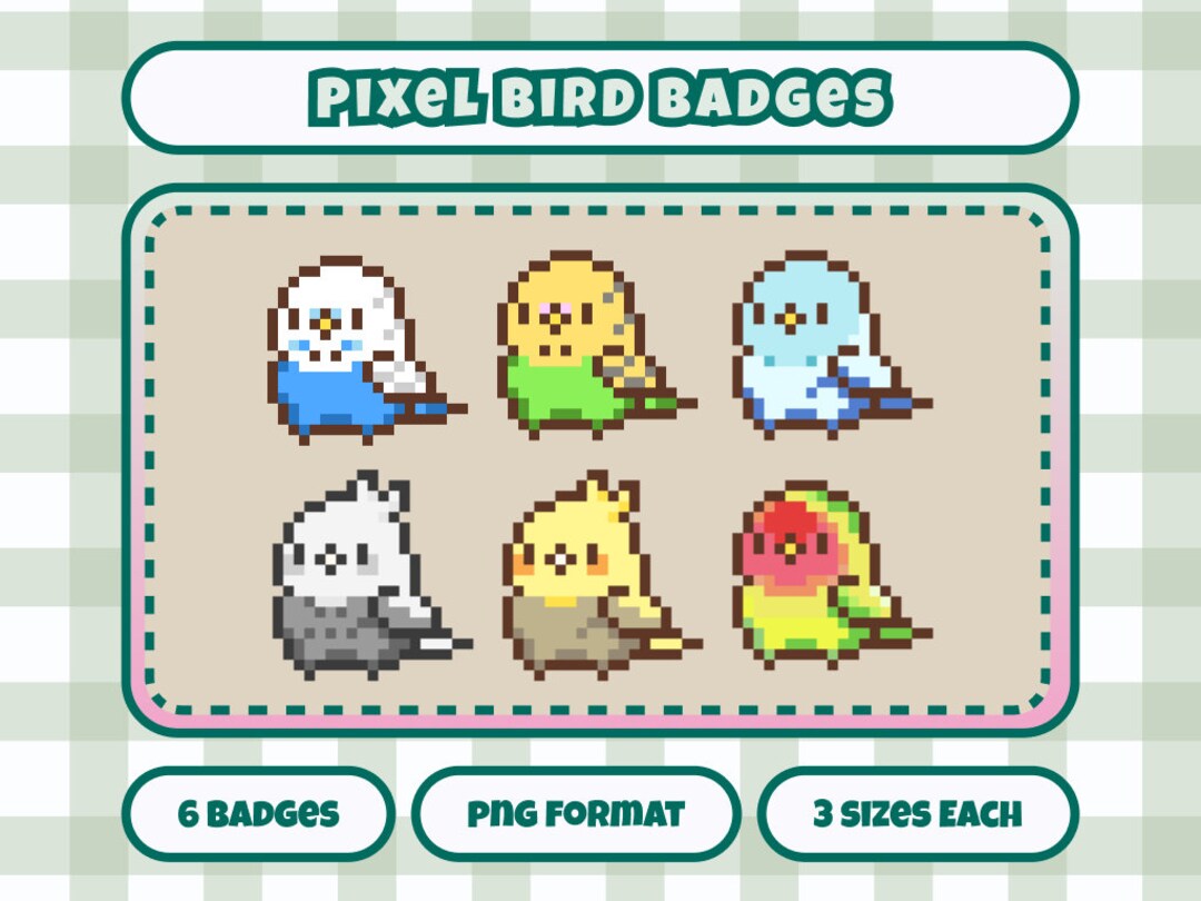 Pixel Bird Badges Ready to Use for Twitch / Discord Sub & Bit Badges - Etsy