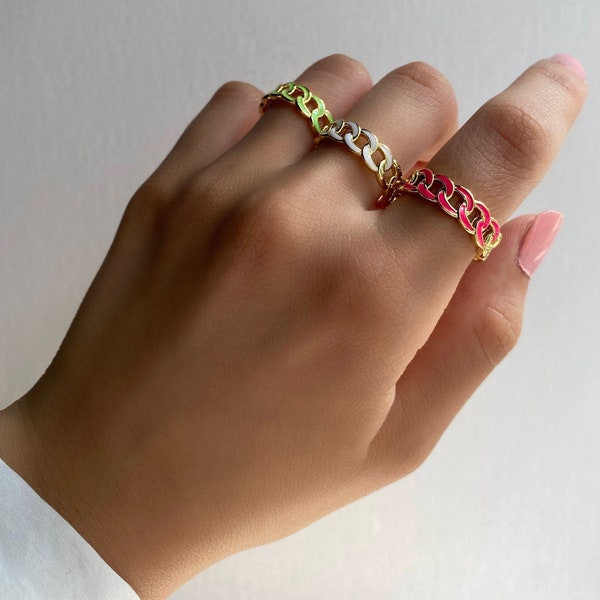 Chain Ring - Etsy