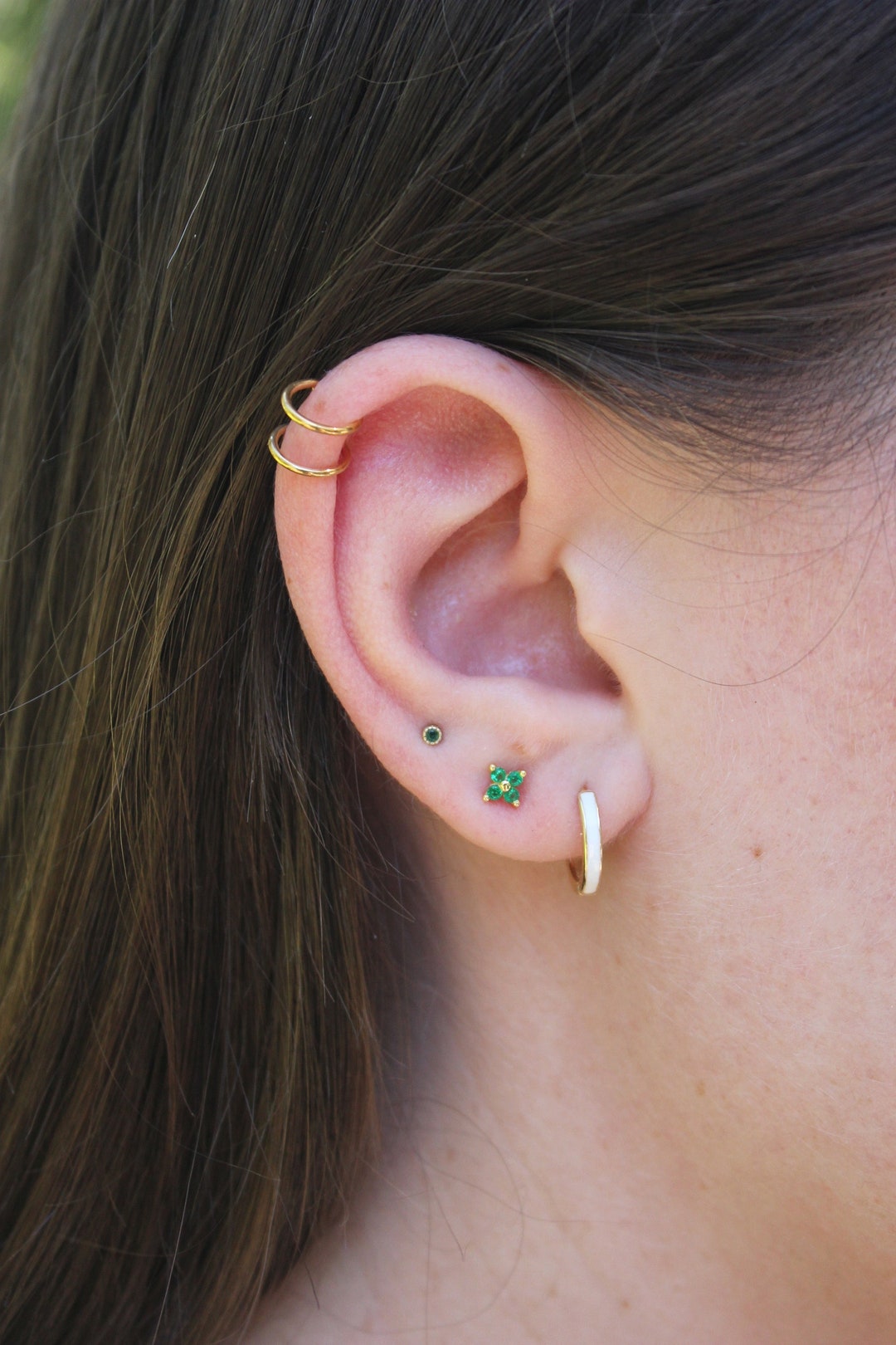 Double Lined Helix Cuff, Helix Cuff, Cartilage Cuff, Upper Ear Cuff ...