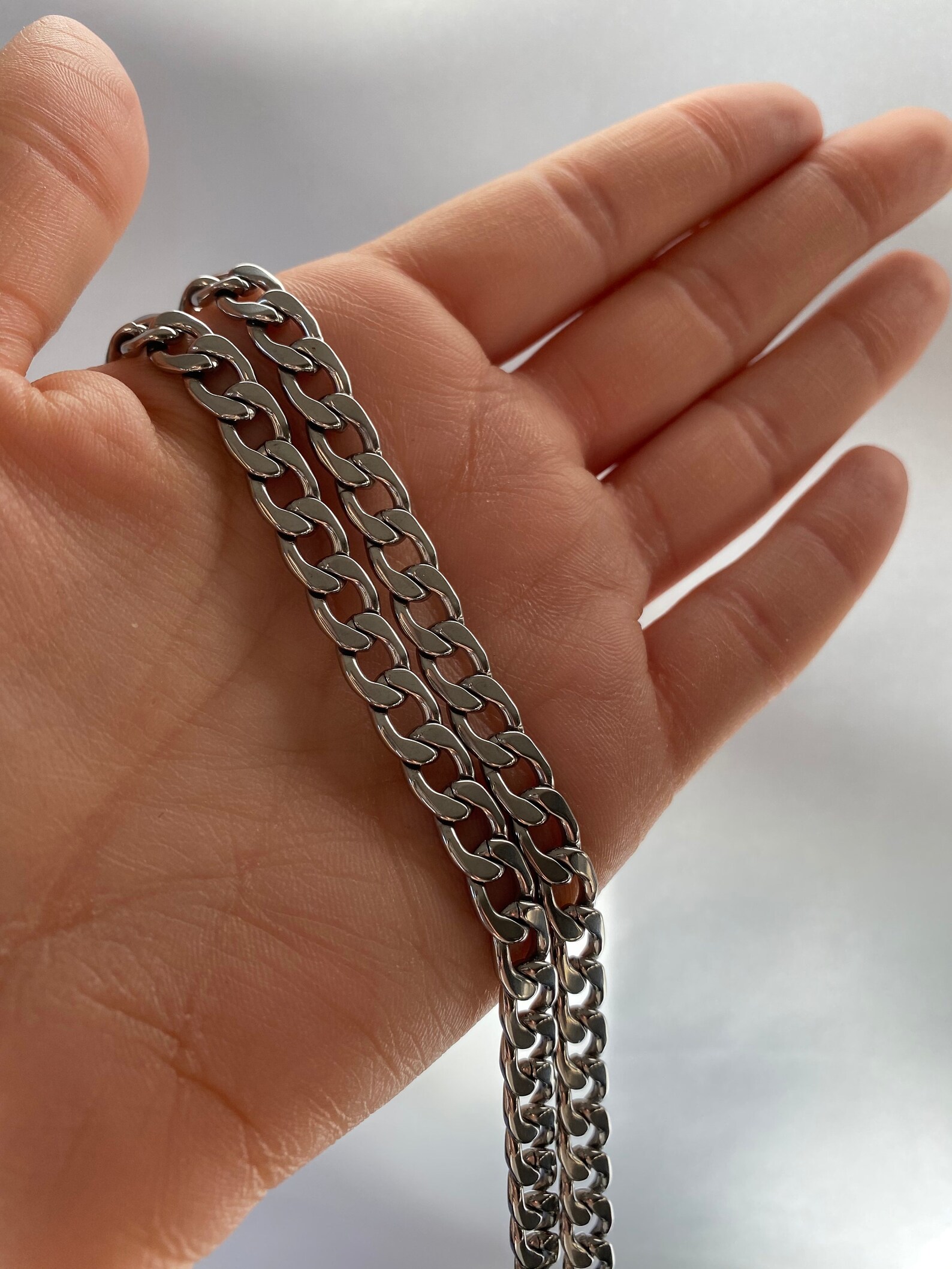 Men's Stainless Steel Curb Chain - Etsy