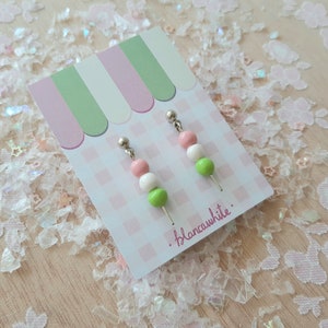 Polymer Clay Dango Earrings *japanese Food* - Etsy