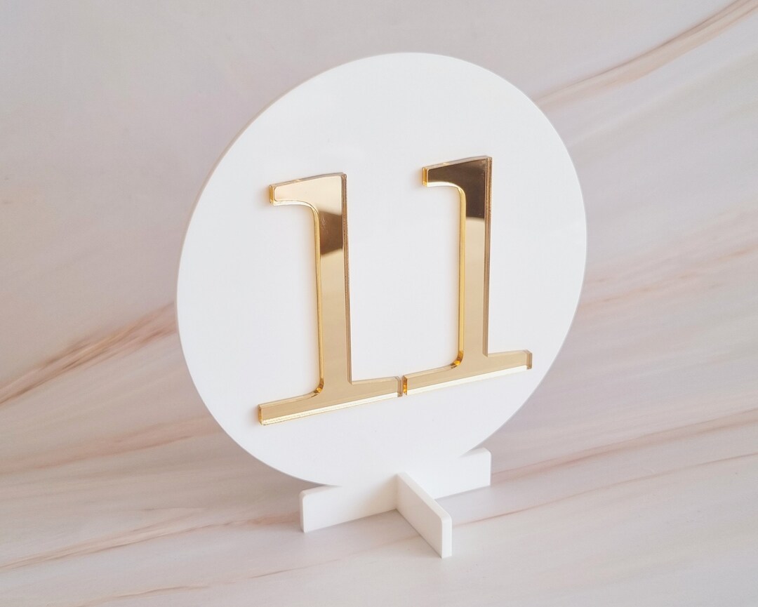 Acrylic Glass Table Numbers: Refine Your Wedding Table With Our Elegant ...