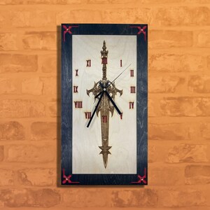 FFXIV Wall Art Clock Deathbringer Sword FF14 Gift or Decor for Final ...