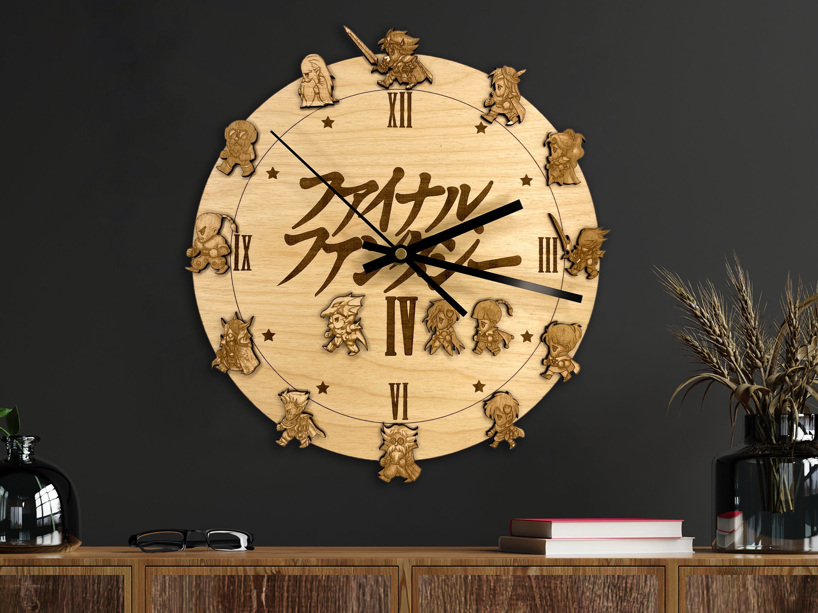 FF4 Clock Cecil Kain Rosa & More Final Fantasy IV Gamer | Etsy