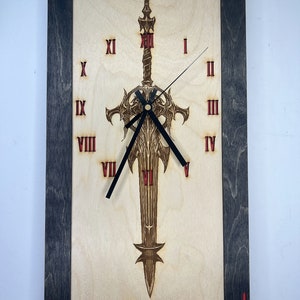 FFXIV Wall Art Clock Deathbringer Sword FF14 Gift or Decor for Final ...