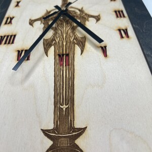 FFXIV Wall Art Clock Deathbringer Sword FF14 Gift or Decor for Final ...