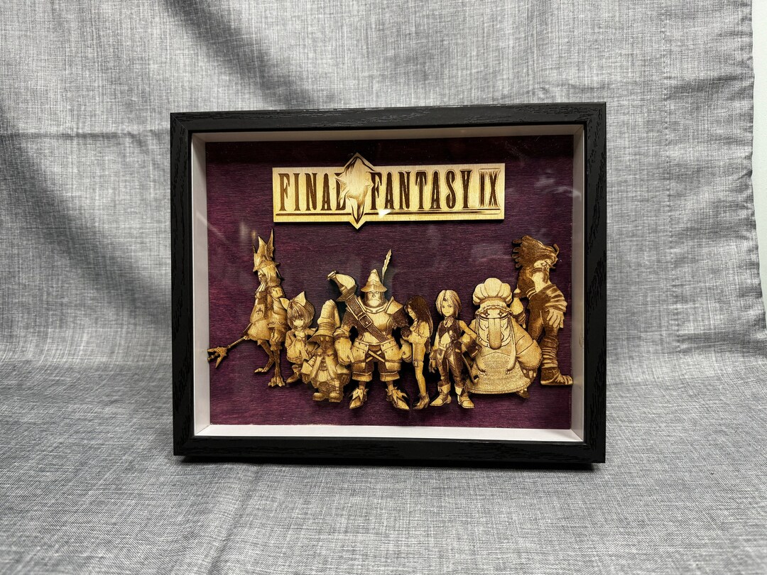 Final Fantasy 9 Wall Art Shadow Box With Stand 8x10 In FF IX Gift or ...